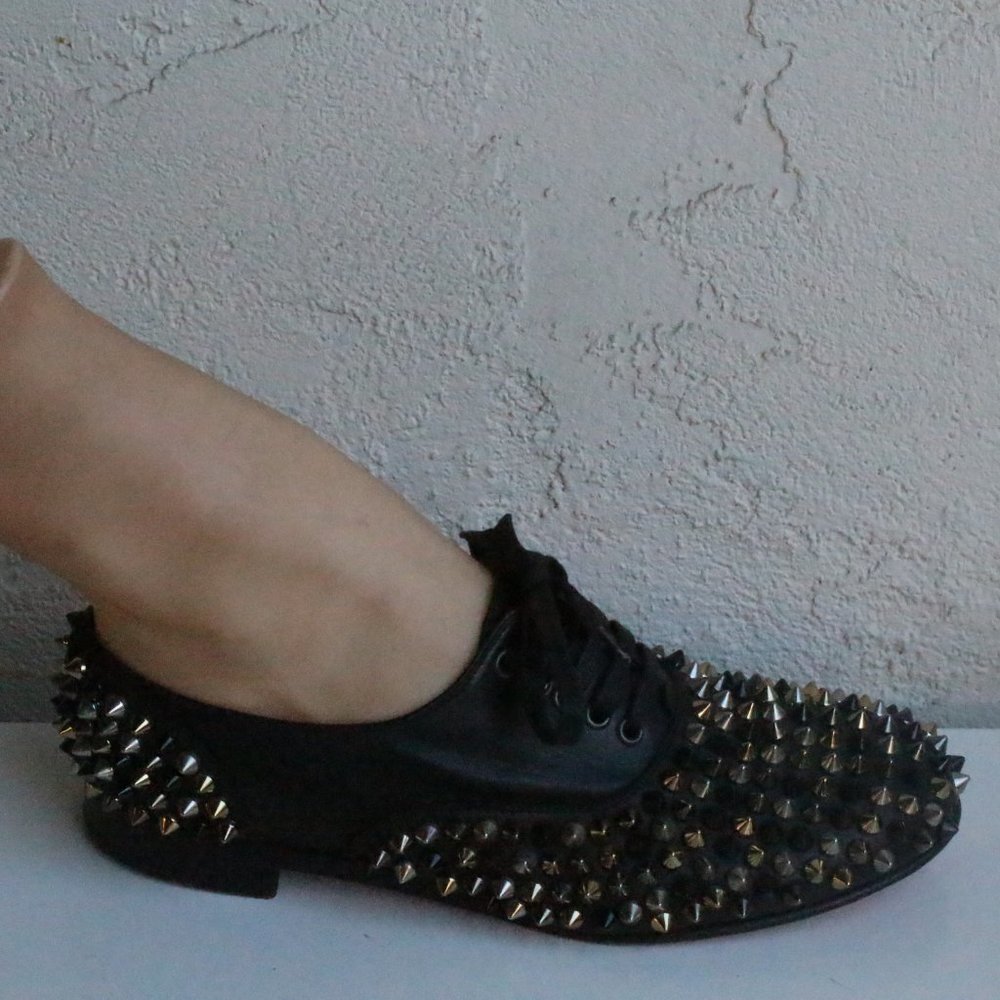 Christian Louboutin Fred Spike Flats - Gem